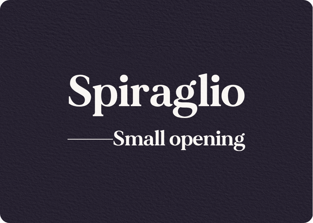 Meaning and definition of Spiraglio