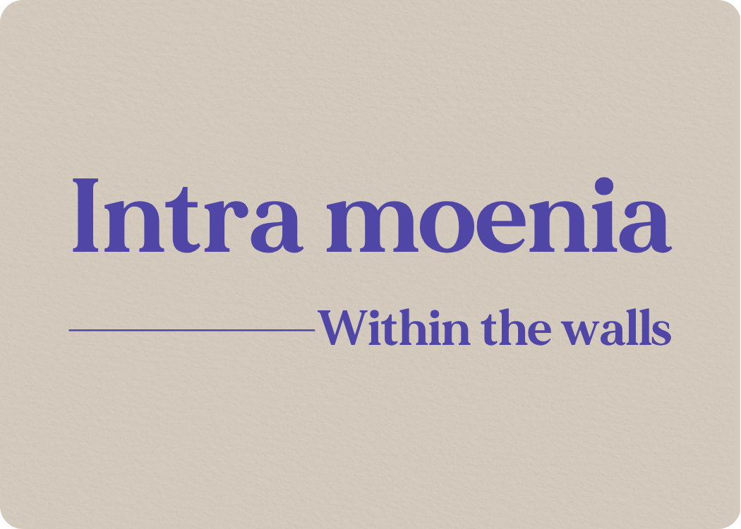 Meaning and definition of Intra moenia