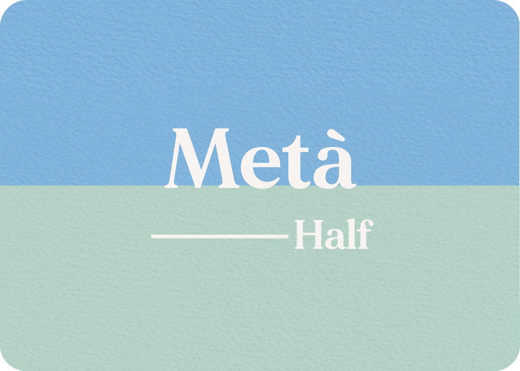 Meaning and definition of Metà