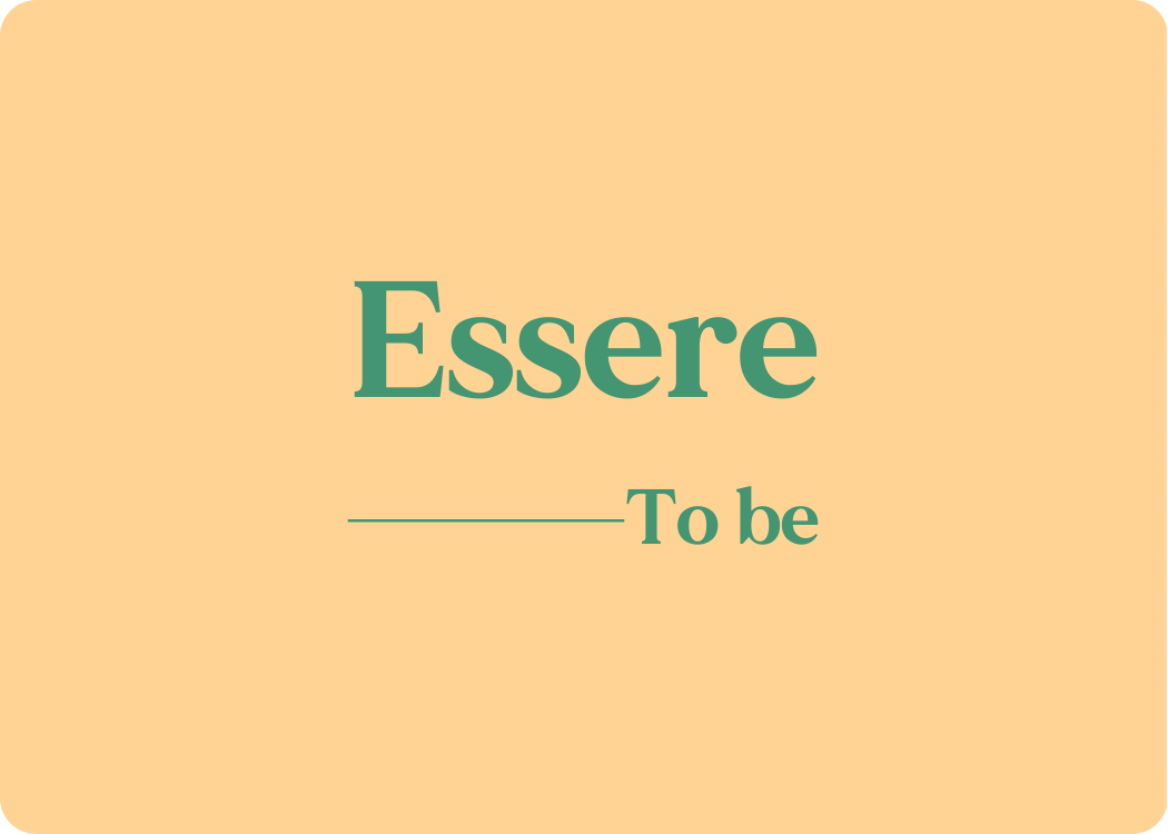 Conjugation of "Essere" (to be) in Italian