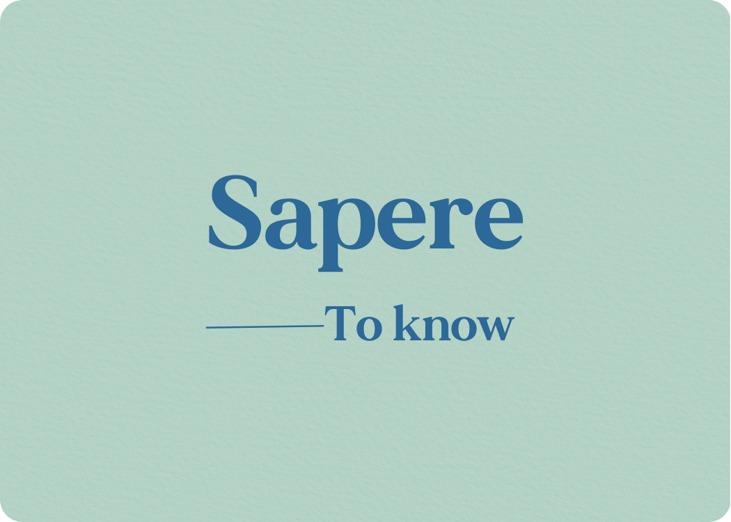 Conjugation of "Sapere" (to know) in Italian