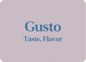 Meaning and definition of Gusto