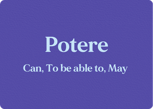 Conjugation of "Potere" (can/to be able) in Italian
