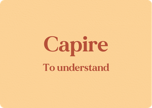 Conjugation of "Capire" (to understand) in Italian